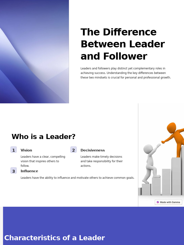 The Difference Between Leader and Follower | PDF