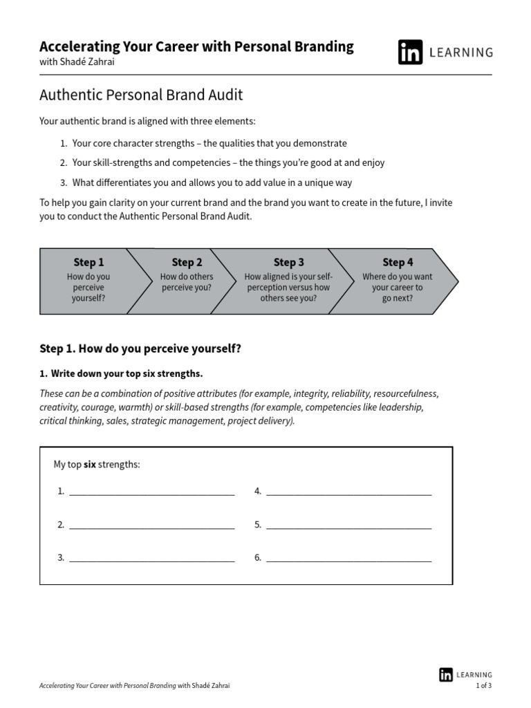 Authentic Personal Brand Audit | PDF