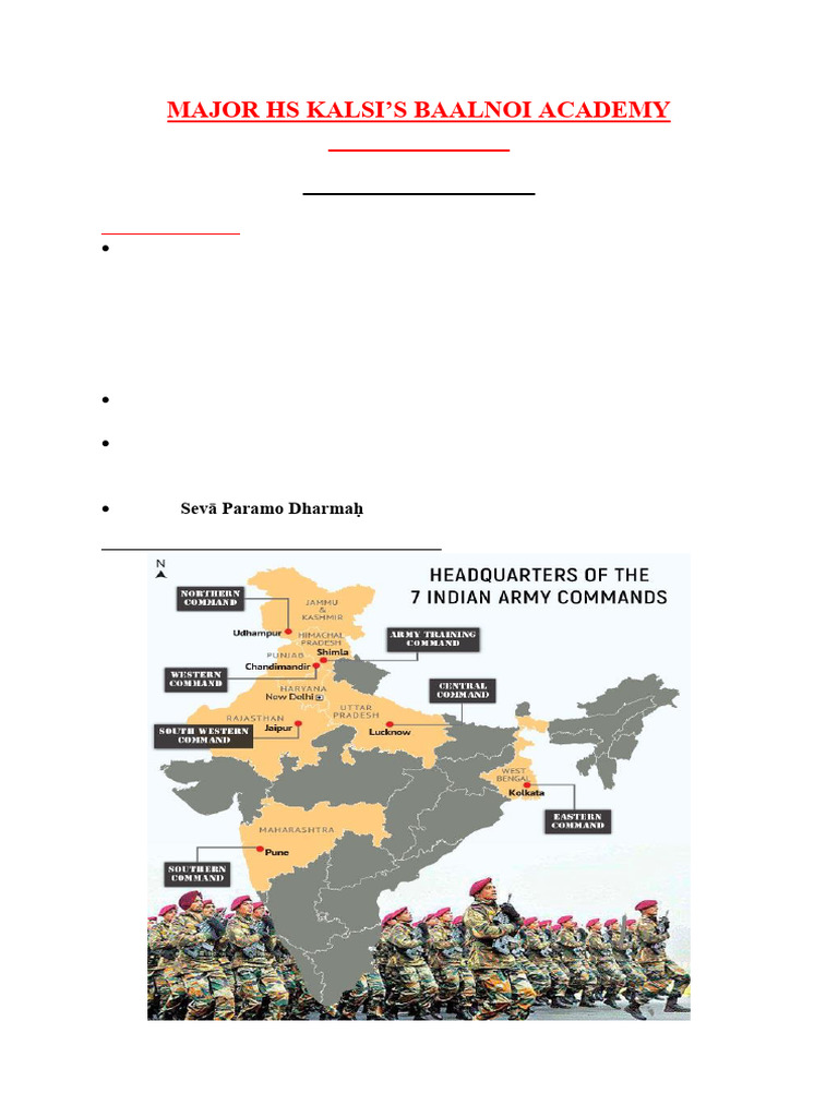 Basics About Indian Armed Forces | PDF