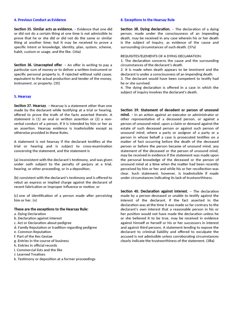 Evidence Recitation | PDF