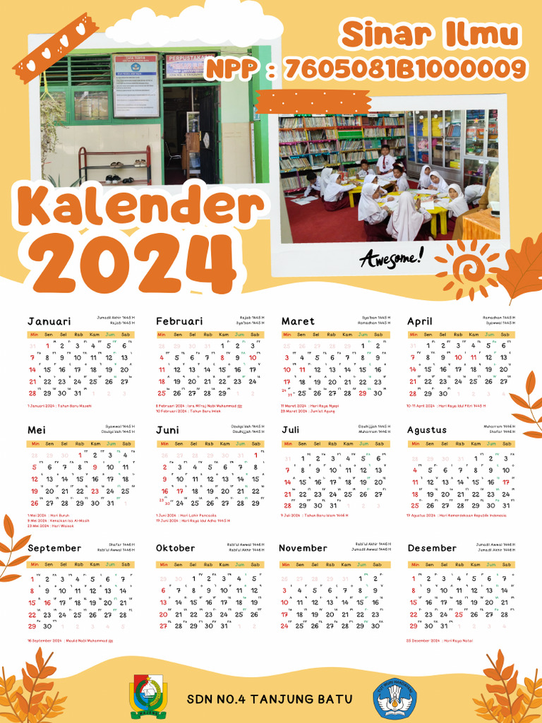 Kalender A3 Perpustakaan | PDF
