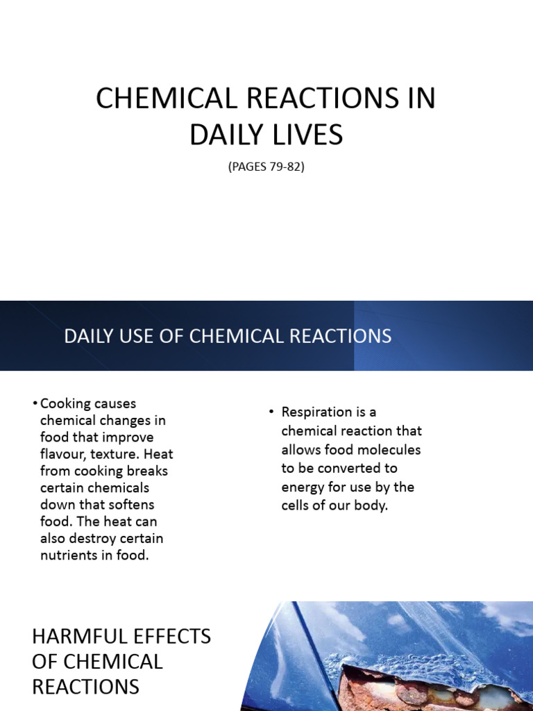 Chemical Reactions in Daily Lives | PDF