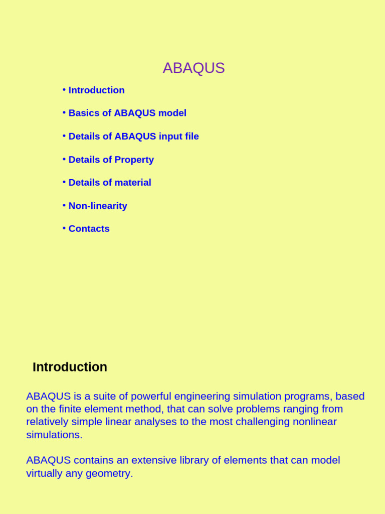 Abaqus Training 1 | PDF