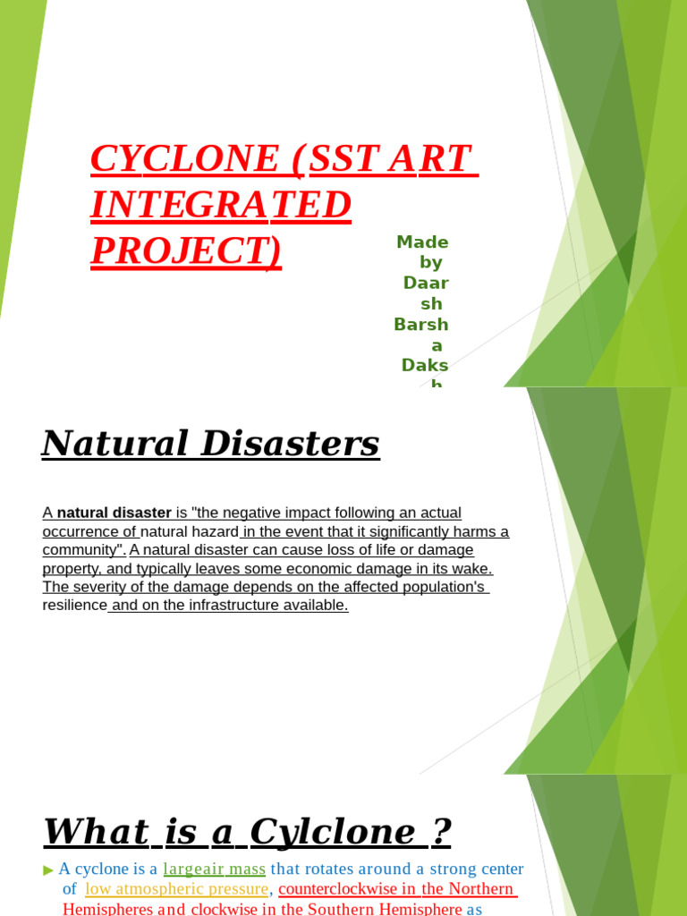 Final Cyclones(SST Art Integrated Project) (1) | PDF
