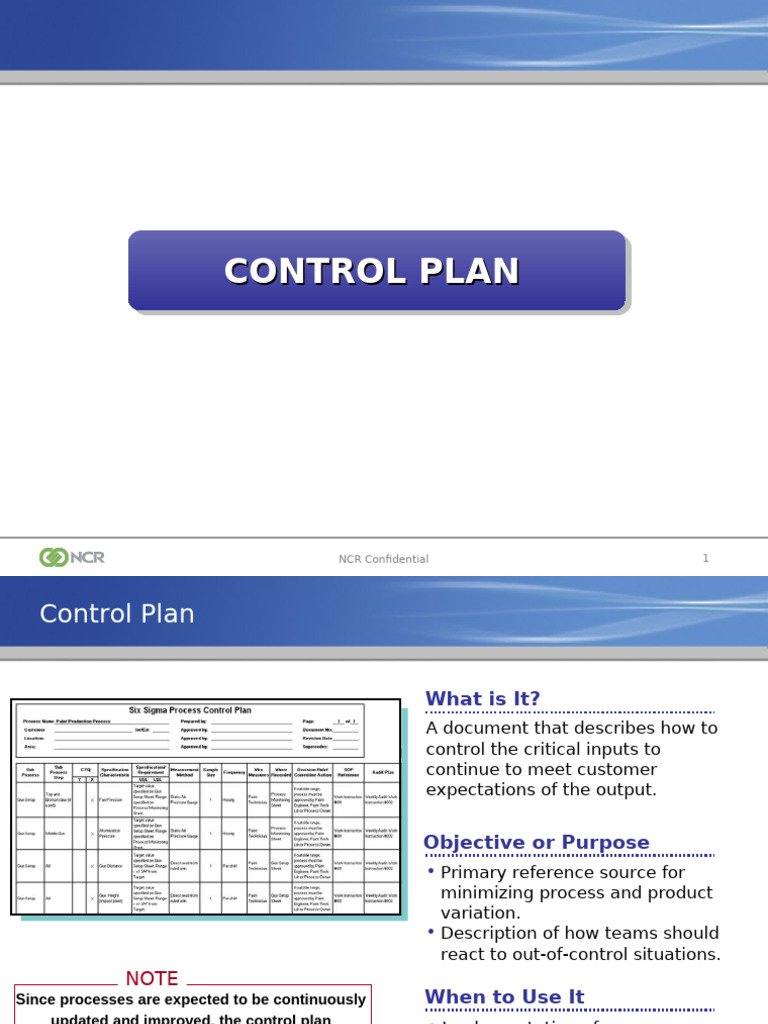 Training PPT For Control Plan Mr. GARV SINGH GOLDY | PDF | Computing