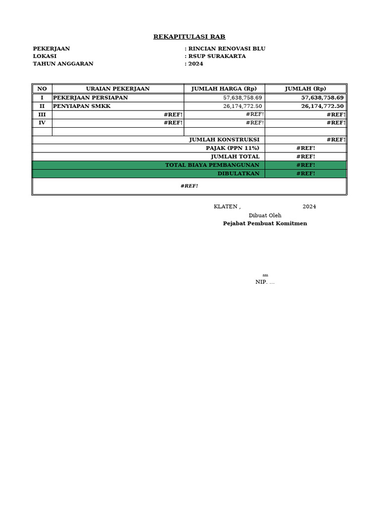 Rab Ee Renov Gedung Rsup Ska | PDF