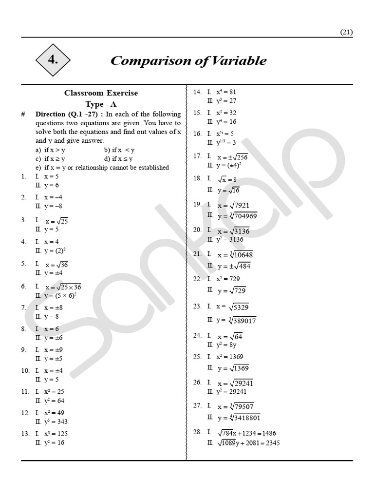 QA Comparison of Variable | PDF