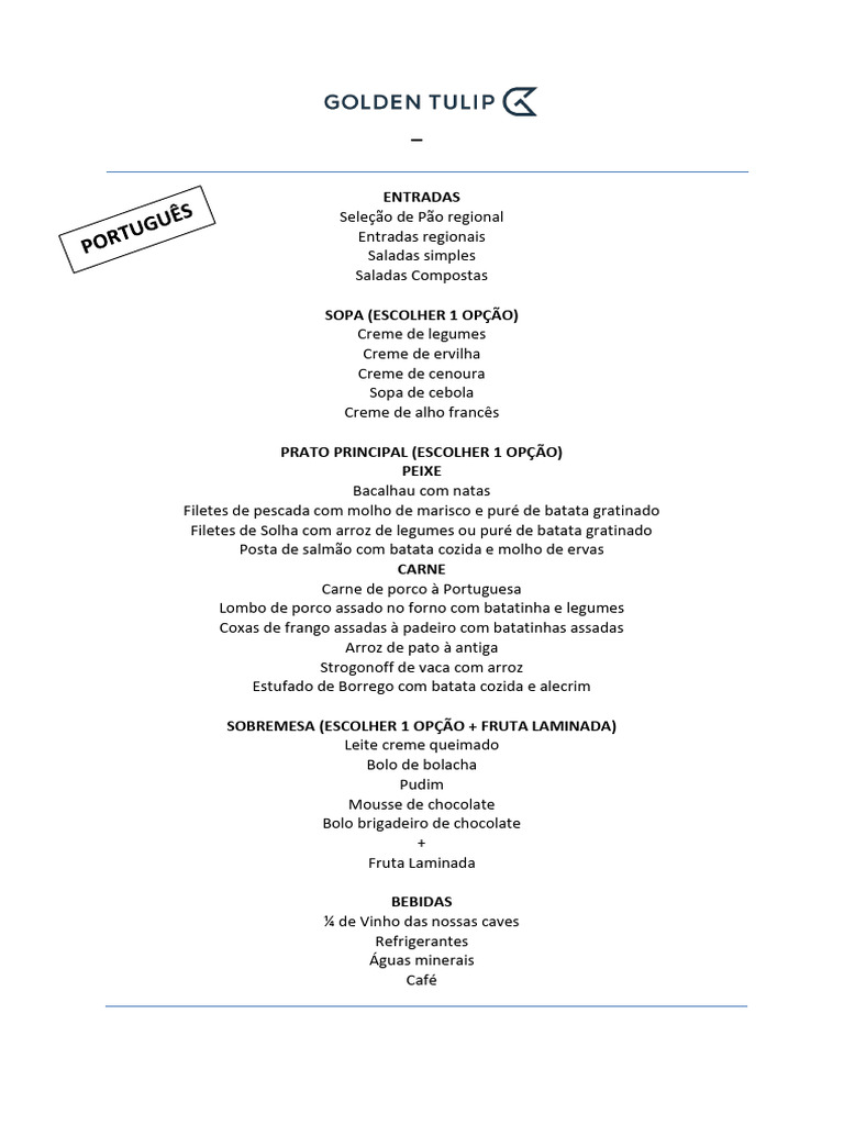 MENUS DE GRUPOS - BUFFET | PDF
