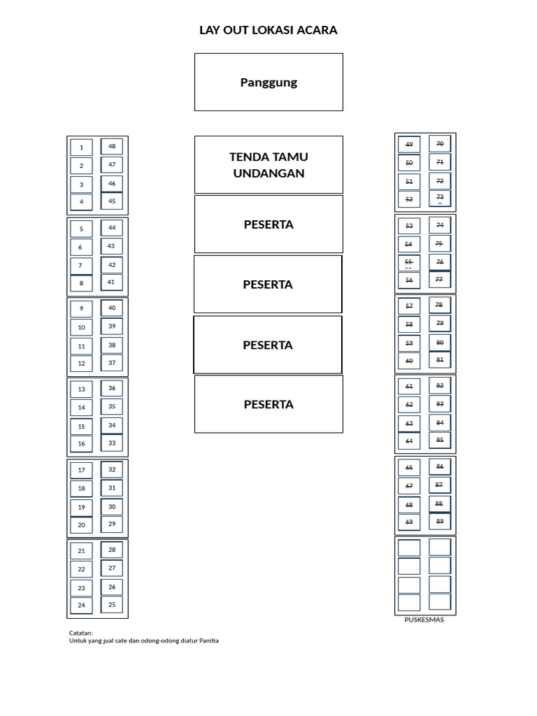 Lay Out Lokasi Acara | PDF
