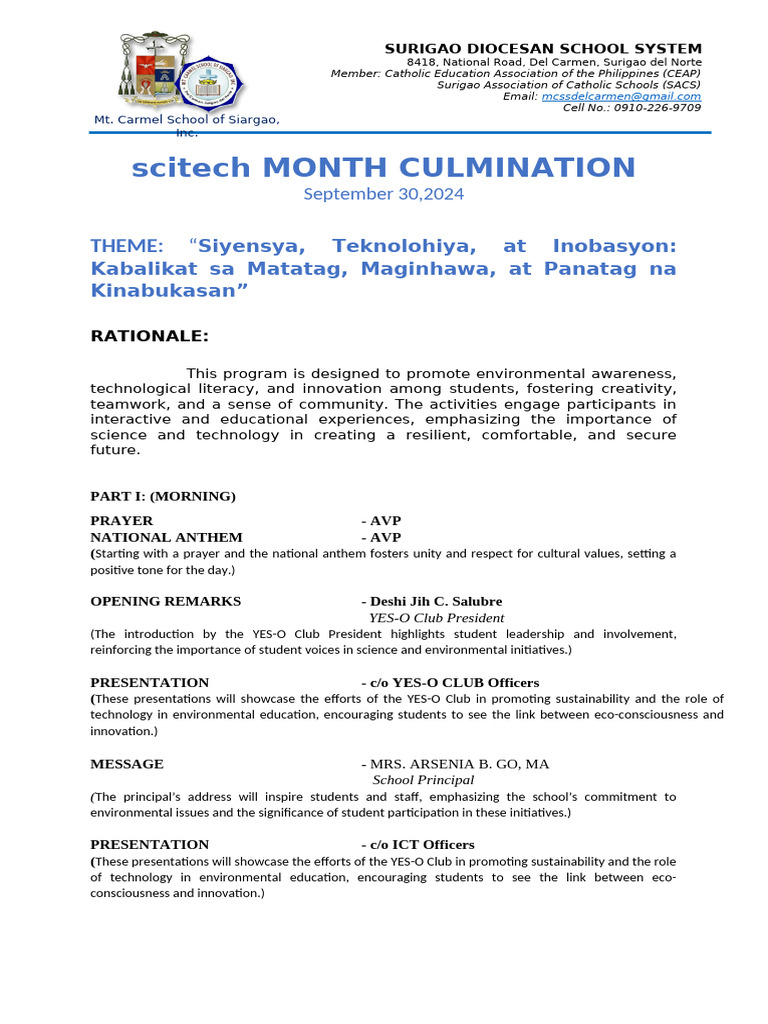 SCITECH RATIONALE | PDF