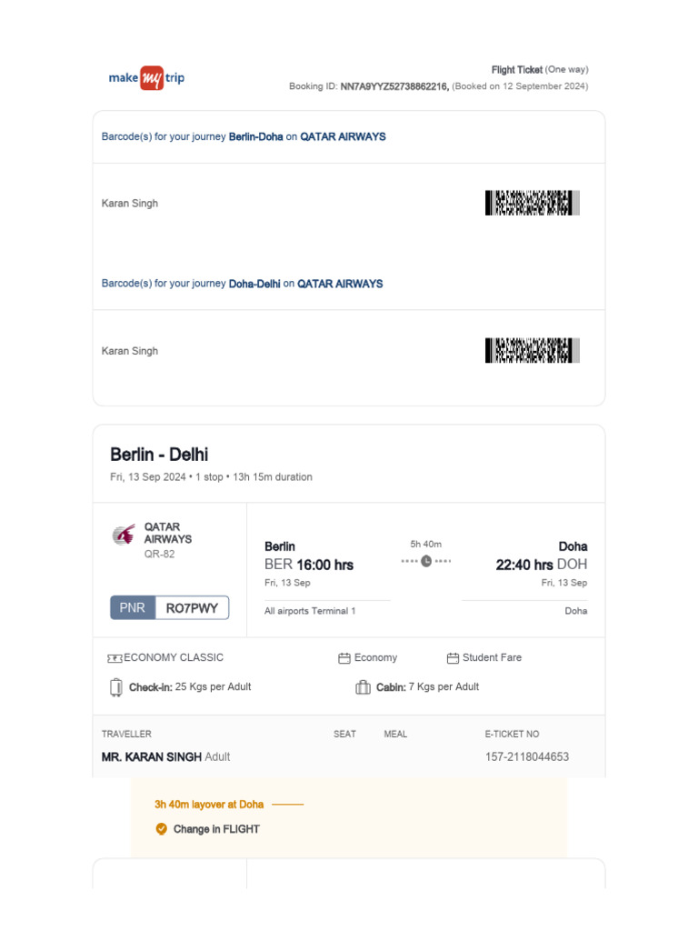 NN7A9YYZ52738862216 ETicket | PDF