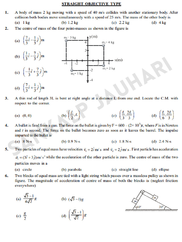 CENTRE OF MASS | PDF