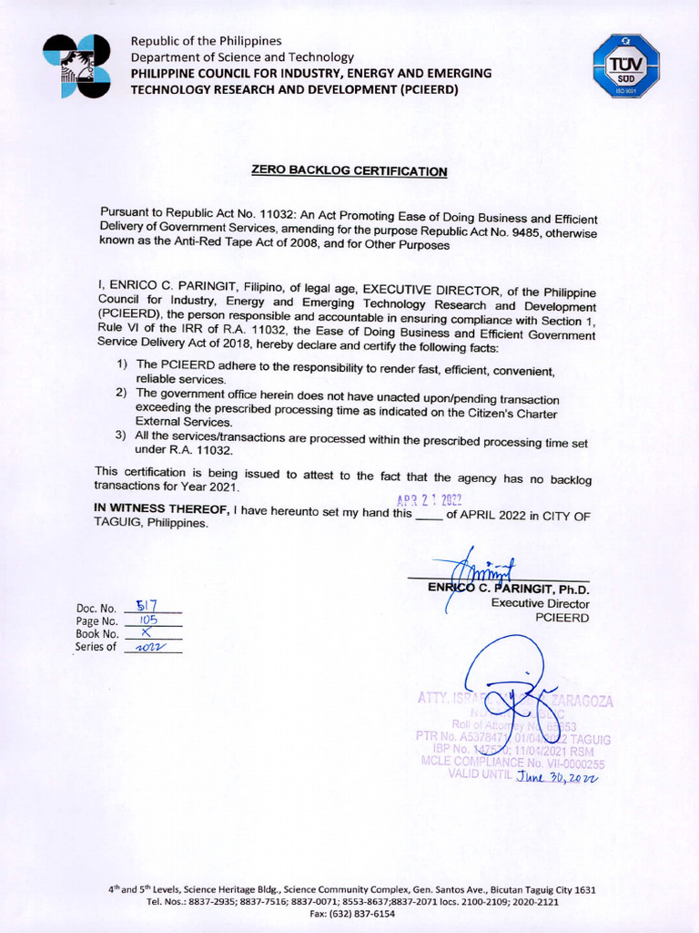 Zero_Backlog_Certifictaion | PDF