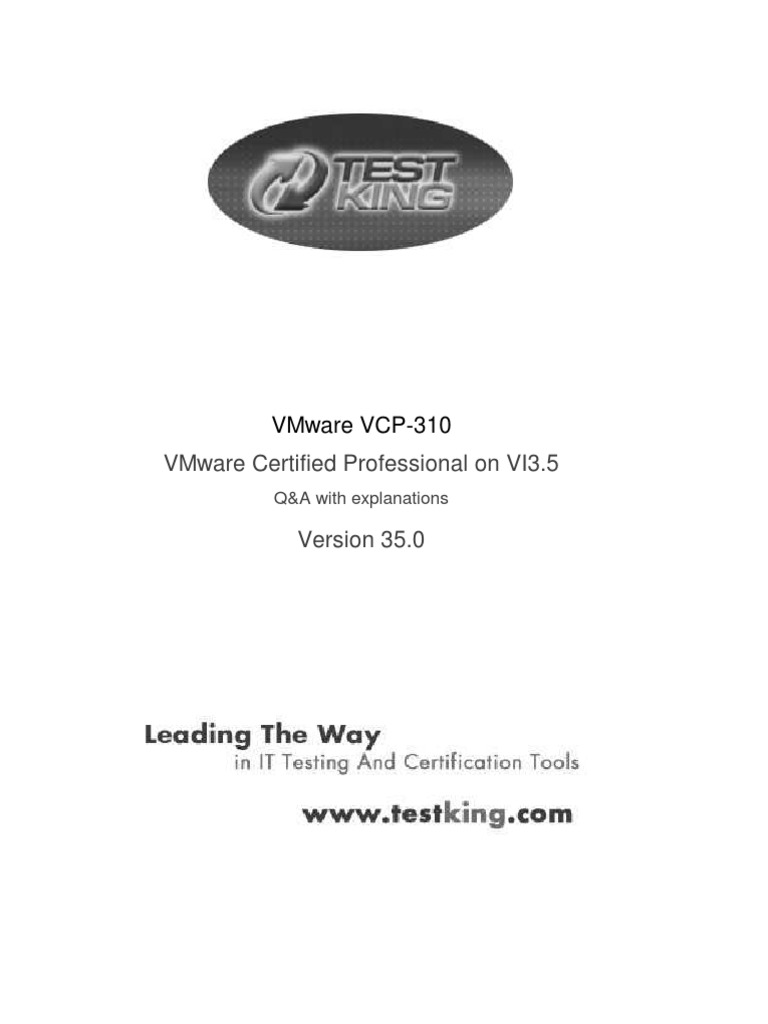 VCP 310 | PDF | V Mware | Virtual Machine