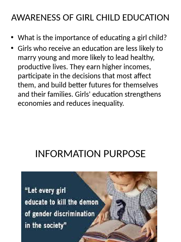 Awareness of Girl Child Education | PDF