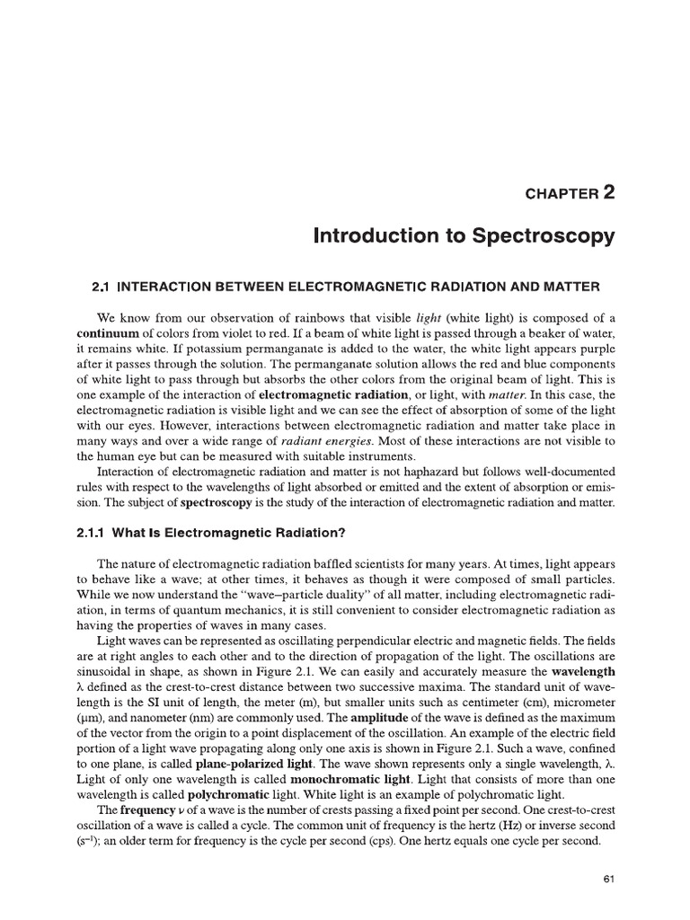 Lesson 1 Spectroscopy | PDF
