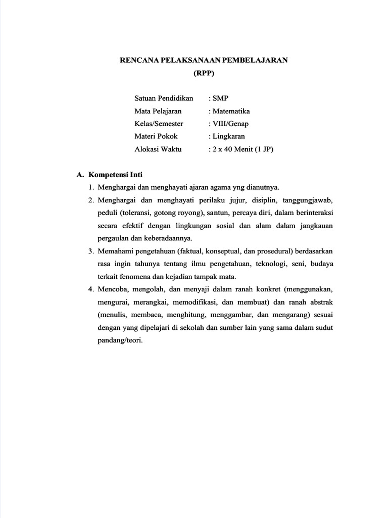 RPP dan LKPD Model Pembelajaran Inkuiri | PDF
