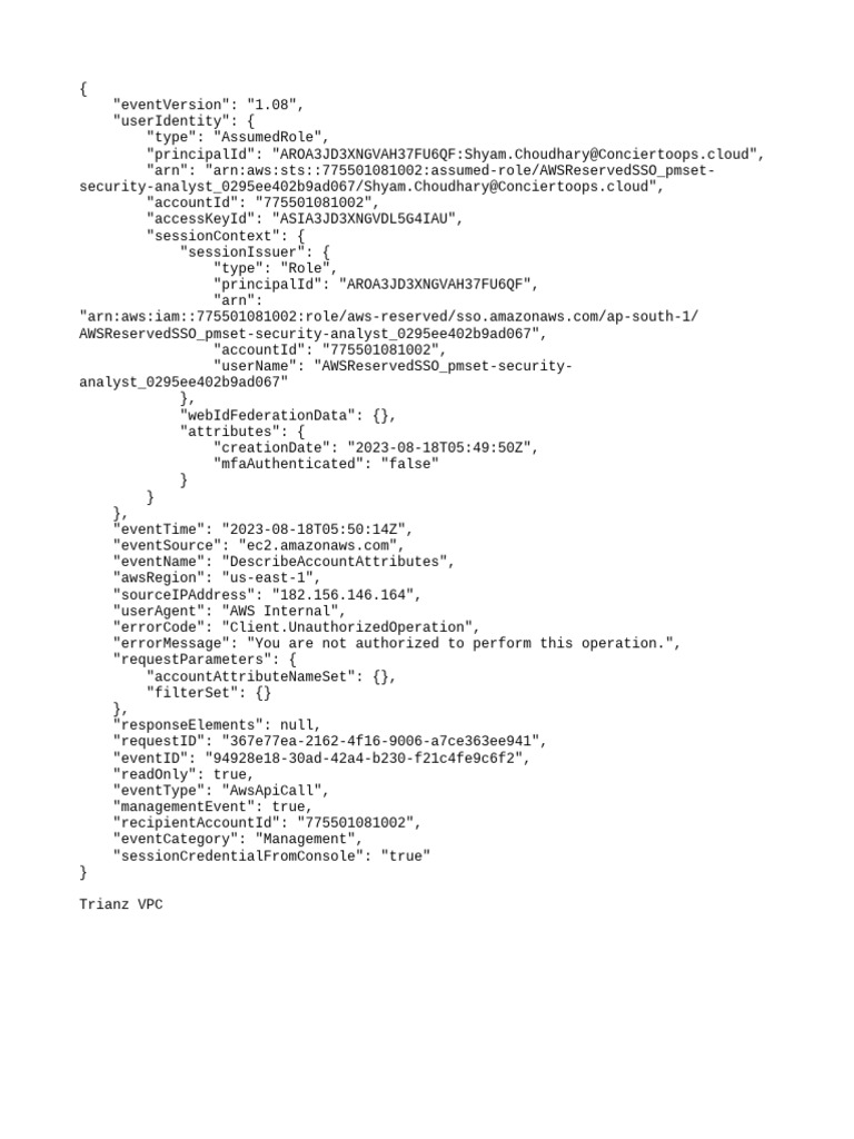 Error Aws | PDF