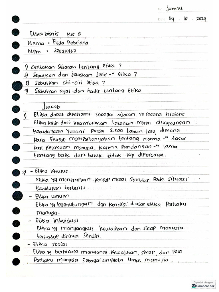 Firda Pebriana (225210167) | PDF