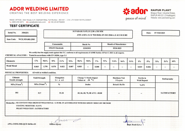 Welding Rod TC | PDF