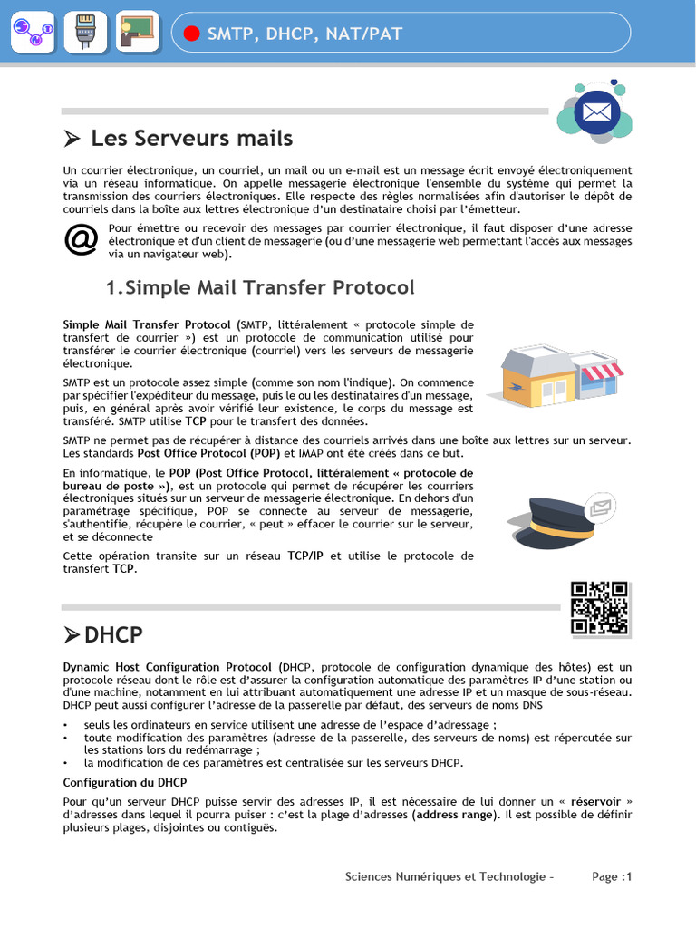 7 - SMTP, DHCP Et NAT-PAT | PDF