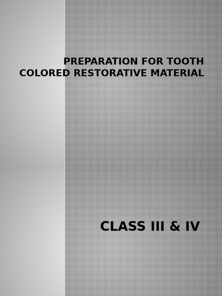 Class Iii & Iv | PDF