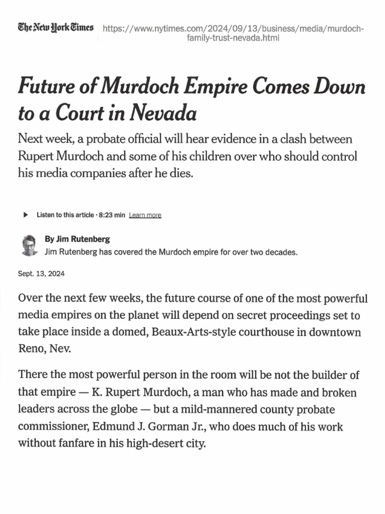 Future of Murdoch Empire | PDF
