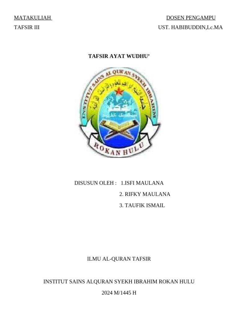 Makalah Tafsir III | PDF