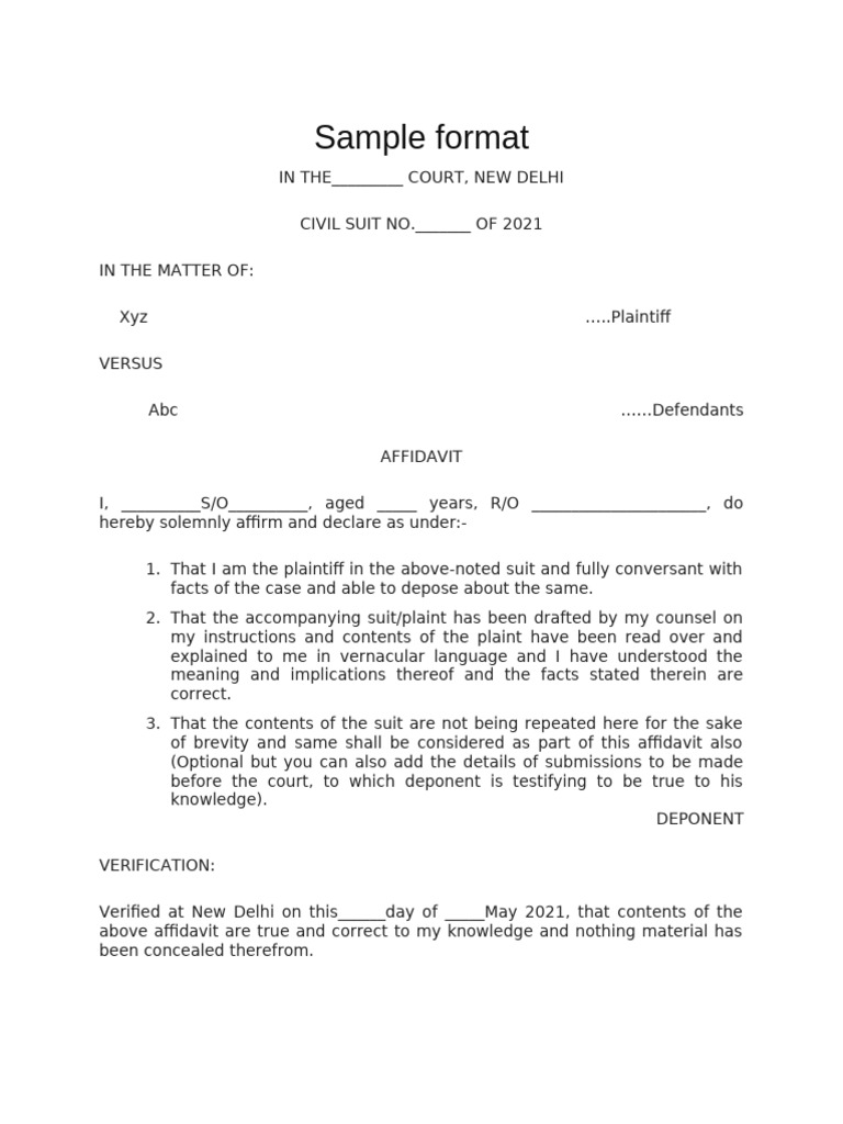 AFFIDAVIT | PDF