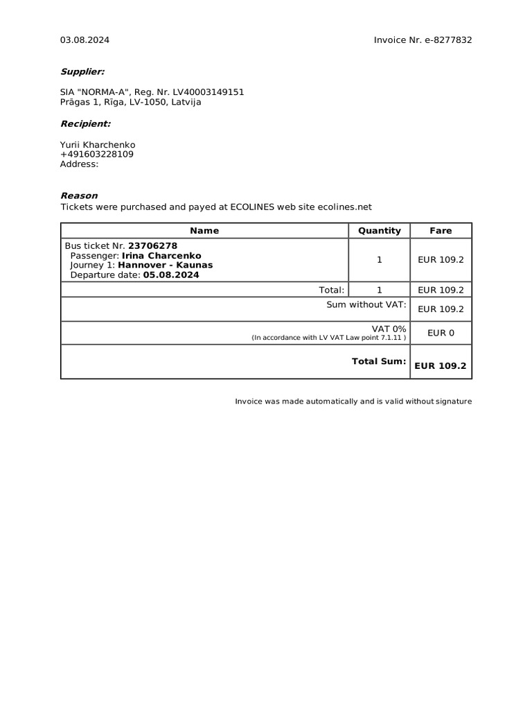 Invoice 8277832 | PDF