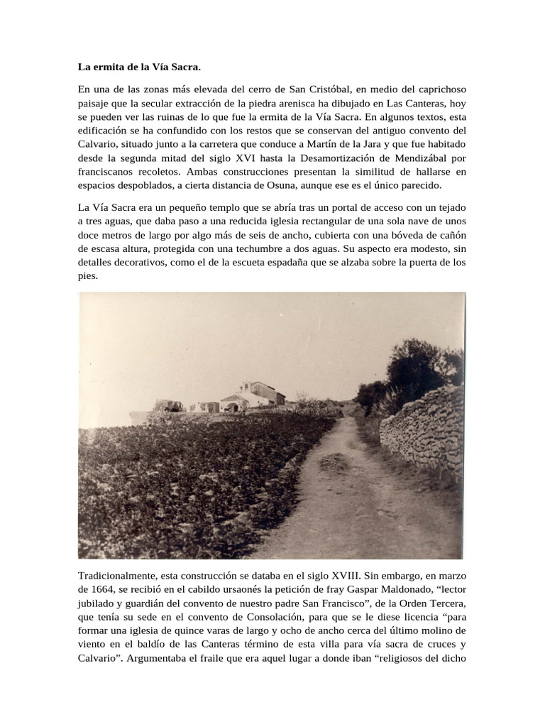 La Ermita de La Via Sacra | PDF