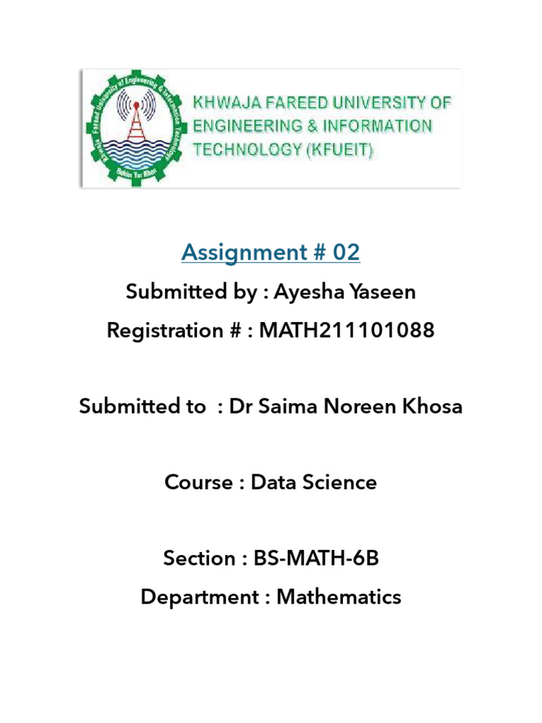 211101088math - Data Ass 2 | PDF | Data | Business