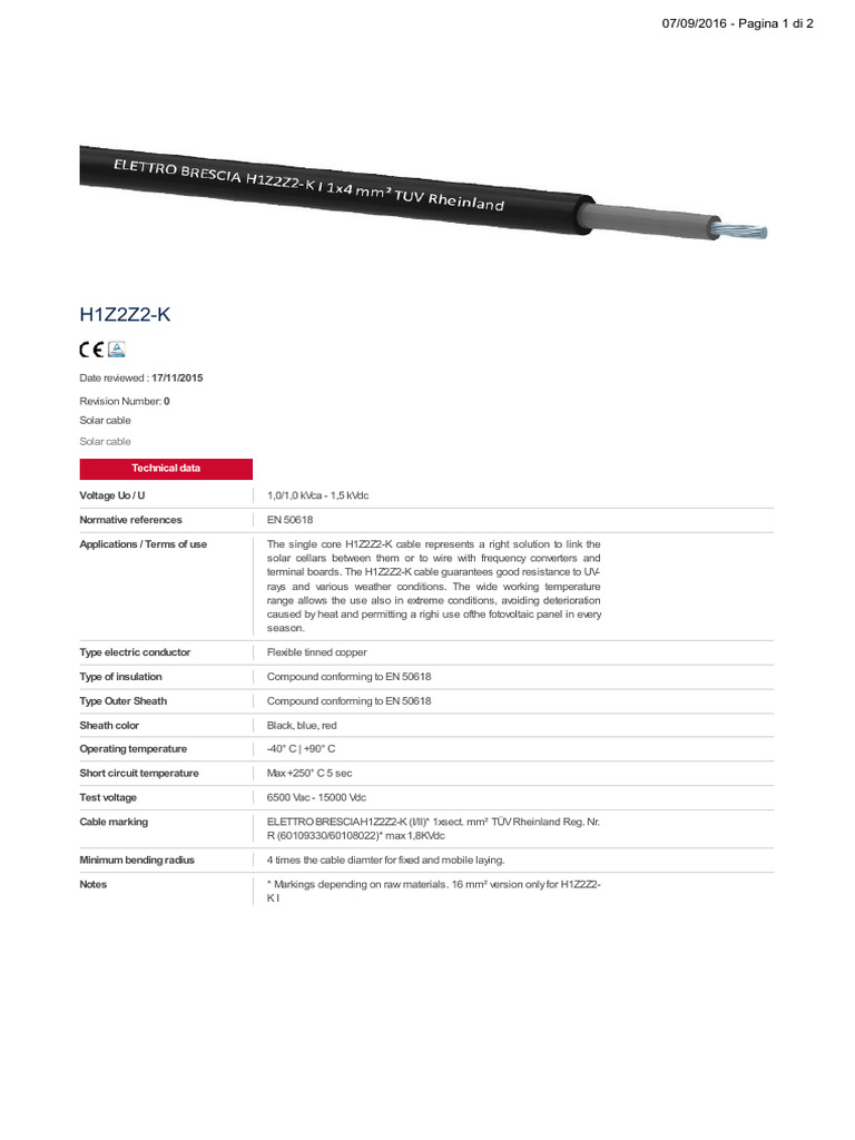 EBScheda - 118-en-US H1Z2Z2-K | PDF