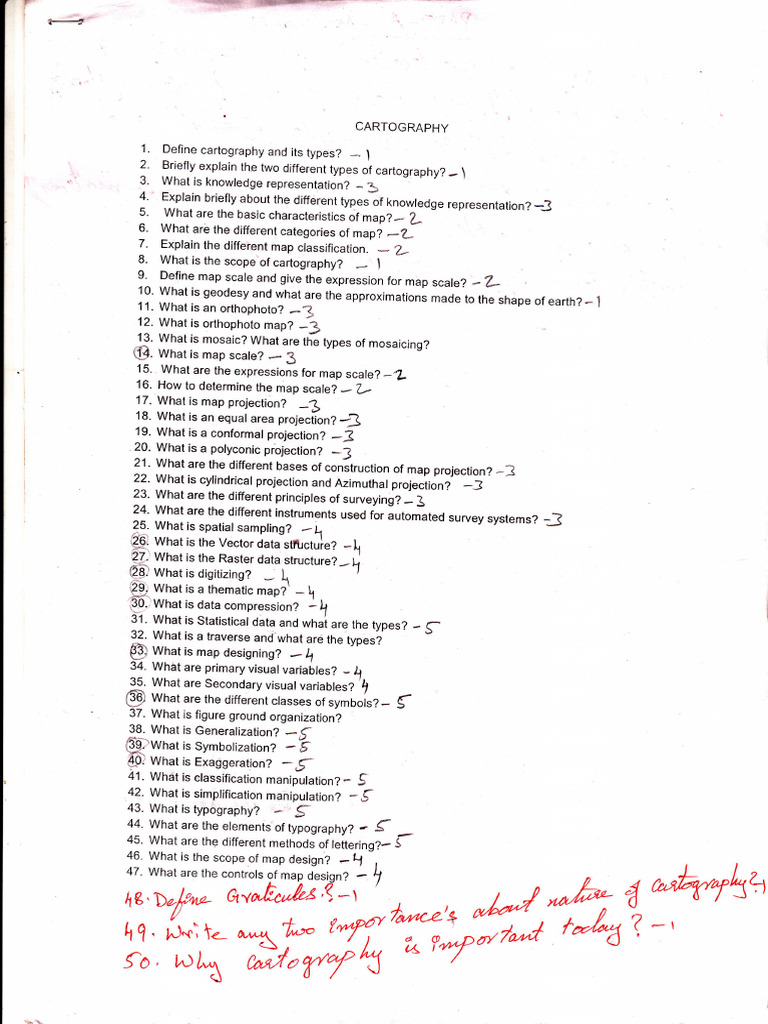 CE2022 Cartography Question Book. | PDF