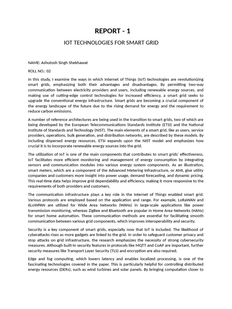 REPORT Iot | PDF