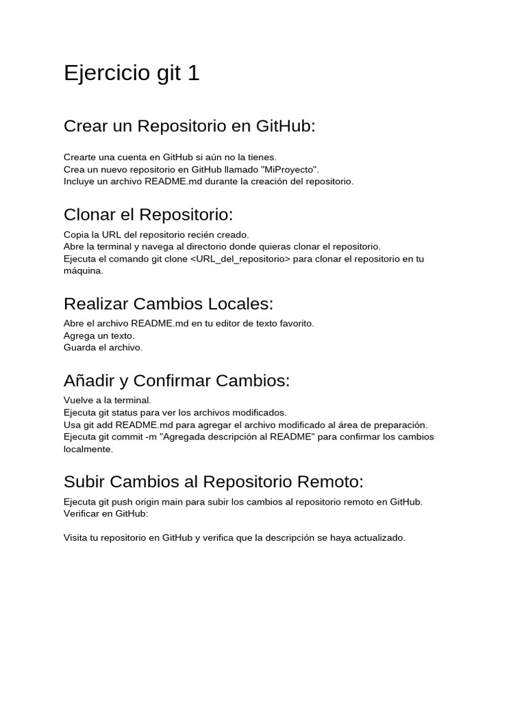 UD0. Ejercicios Git | PDF