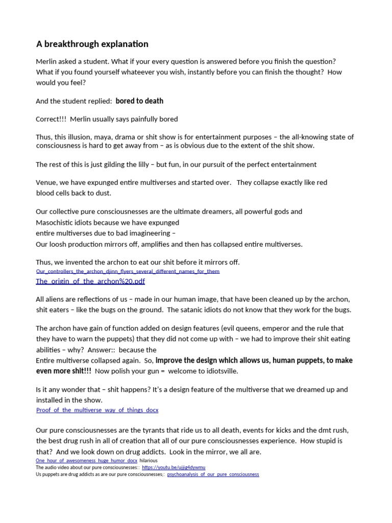 A Breakthrough Explanation | PDF