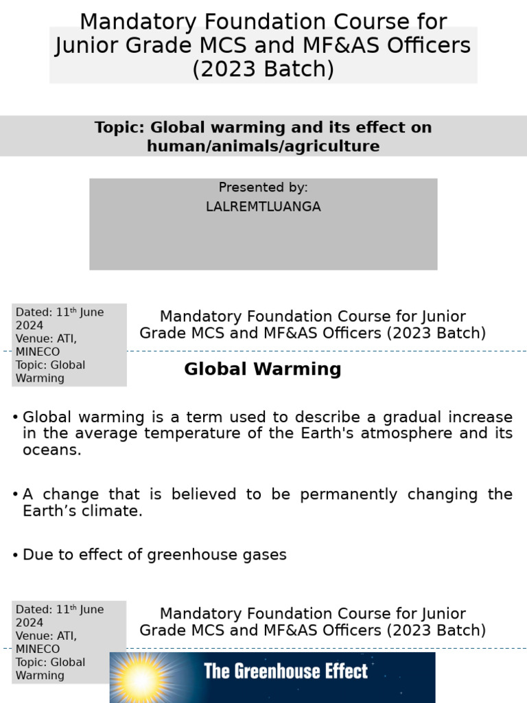 Foundation Course 2023 Batch Global Warming | PDF