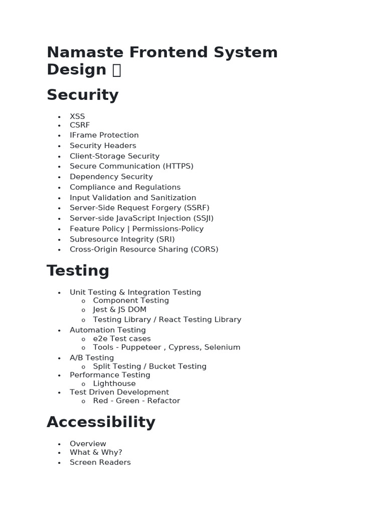 Namaste Frontend System Design ? | PDF