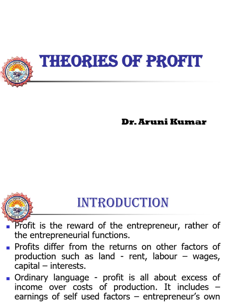 Theory of Profit | PDF