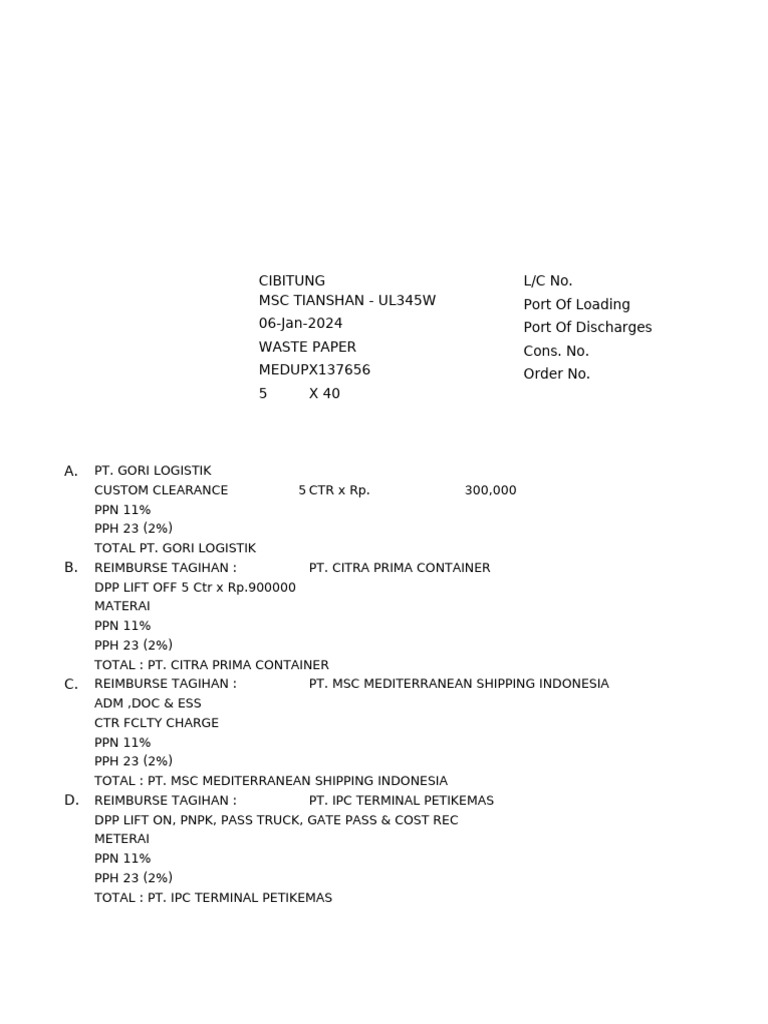 Invoice PPN 2024 | PDF