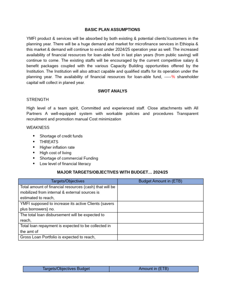 Final Plan Format 2024-25 YMFI | PDF