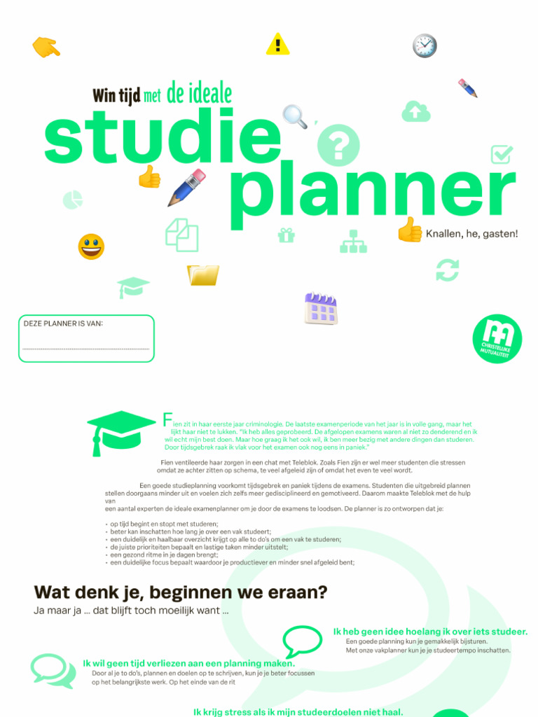 Studieplanner Klein | PDF