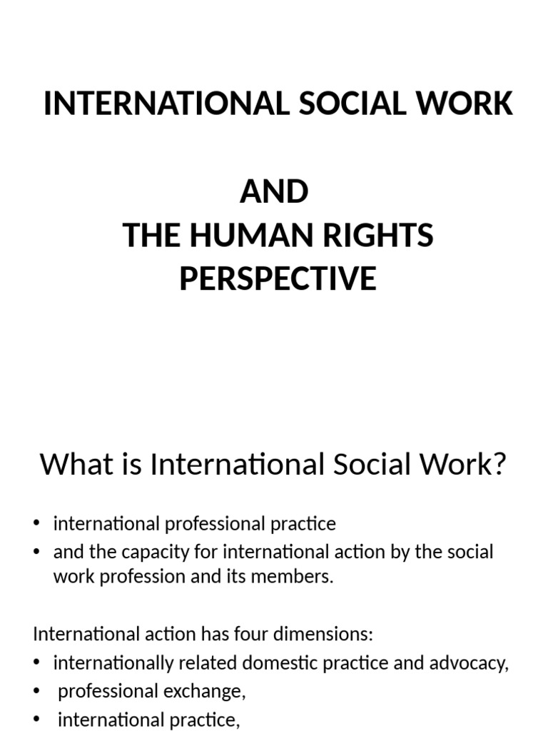 INTERNATIONAL SOCIAL WORK | PDF