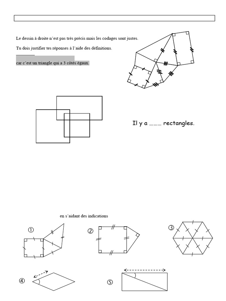 c5 Fich3 Triangles Et Quadrilateres 6 | PDF