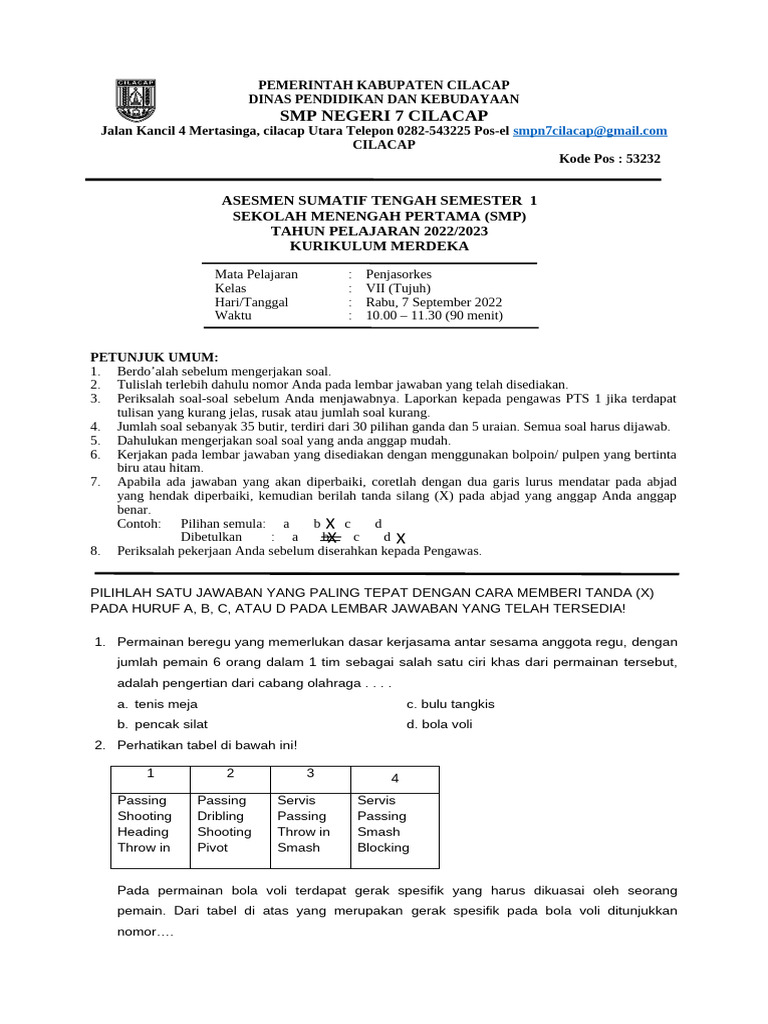 Kop PTS 1 TP 2022-2023 | PDF