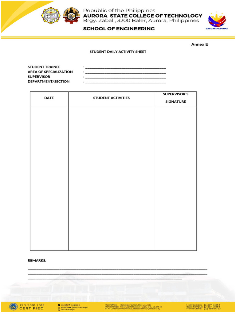 Ojt Annex e Revised Version | PDF
