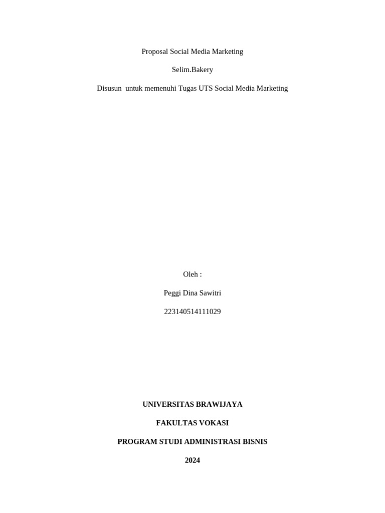 Proposal Social Media Marketing | PDF