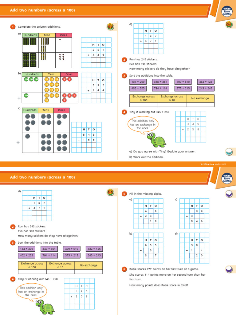 WRM Add Two Numbers (Across A 100) | PDF