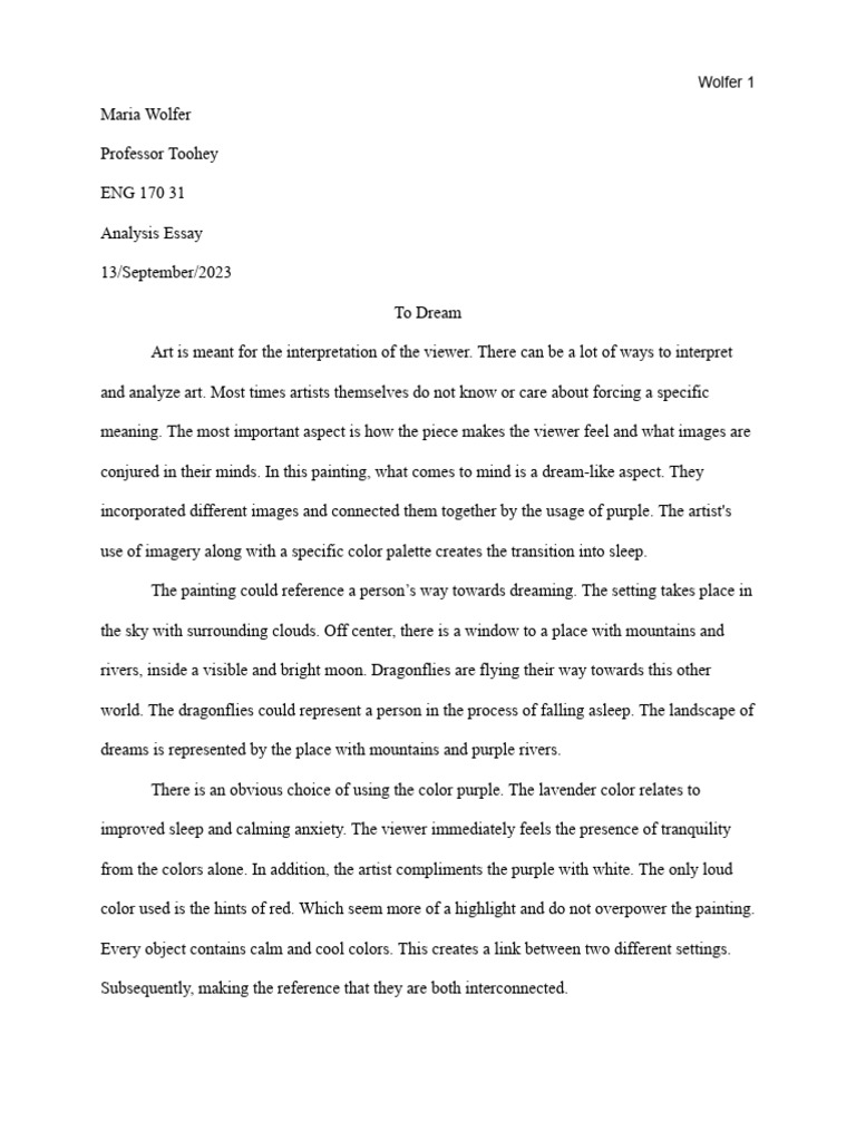 Painting Essay | PDF